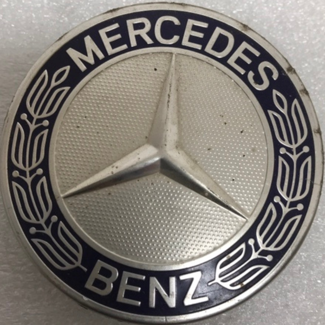 Set of 4 Mercedes 75MM Classic Dark Blue Wheel Center Hub Caps bf8f355 ...