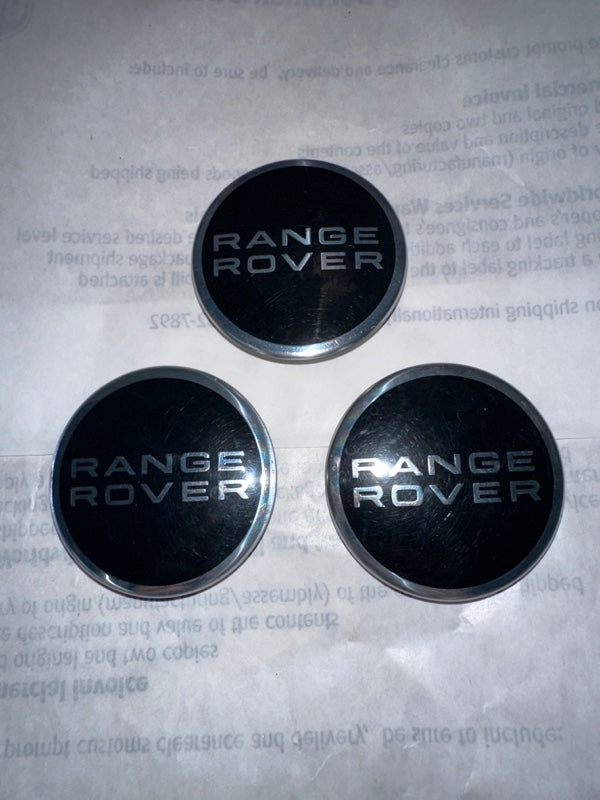 3 Range Rover Wheel Center Caps Glossy Black Hubcaps Cover – i1Parts