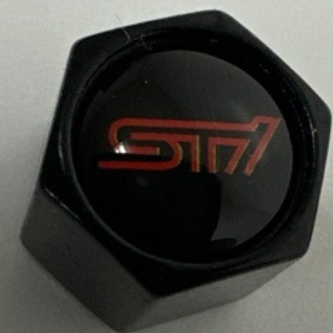 Set of 4 Universal STI Car Wheel Stem Air Valve Caps Anti-theft Cover ...