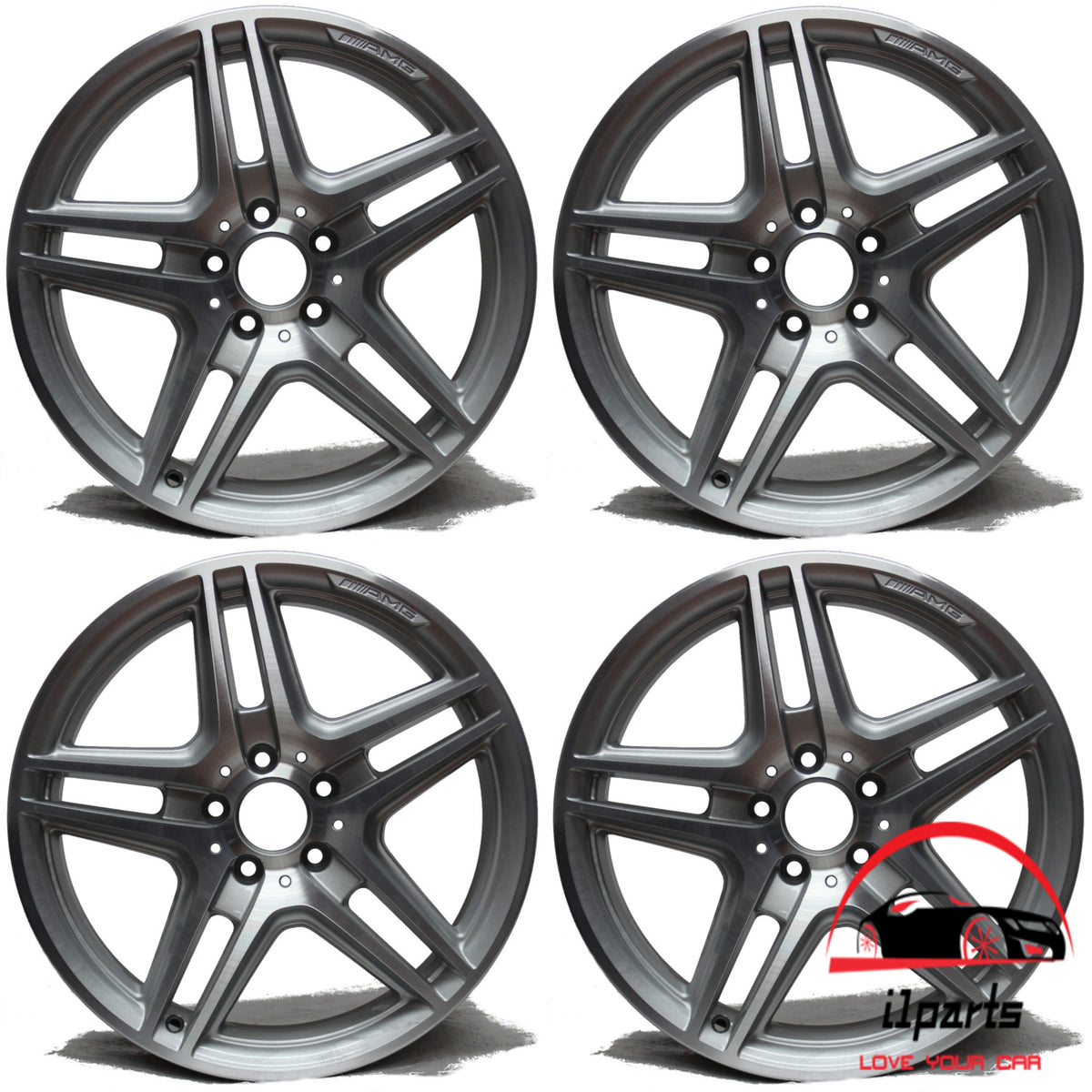 SET OF 4 MERCEDES E-CLASS 2011-2013 18" FACTORY ORIGINAL STAGGERED WHE ...